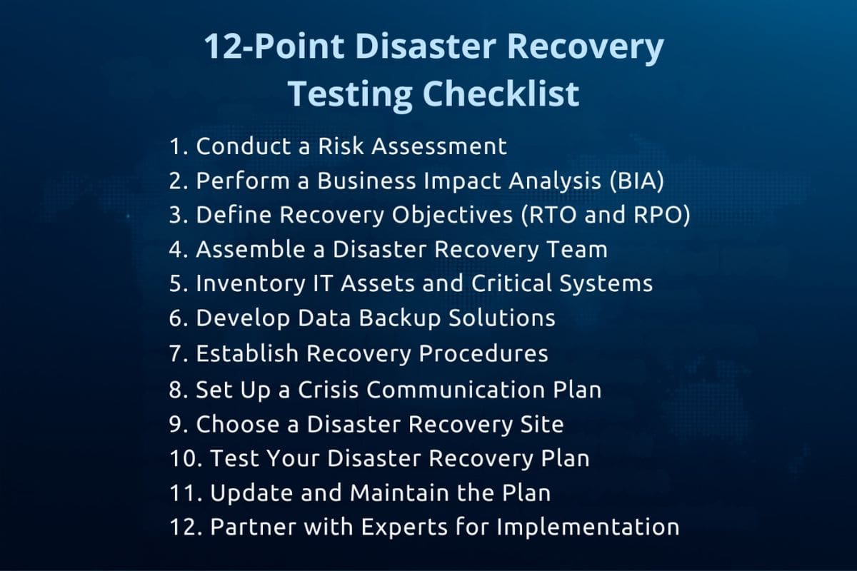 12 Step Easy-to-Follow Disaster Recovery Plan Checklist